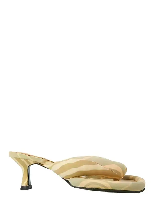 UGO PAULON 50mm Graphic-print Kitten-heel Sandals - Yellow