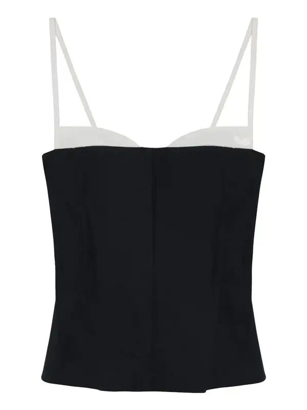 Simkhai Sleeveless Sweetheart Neck Top - Black