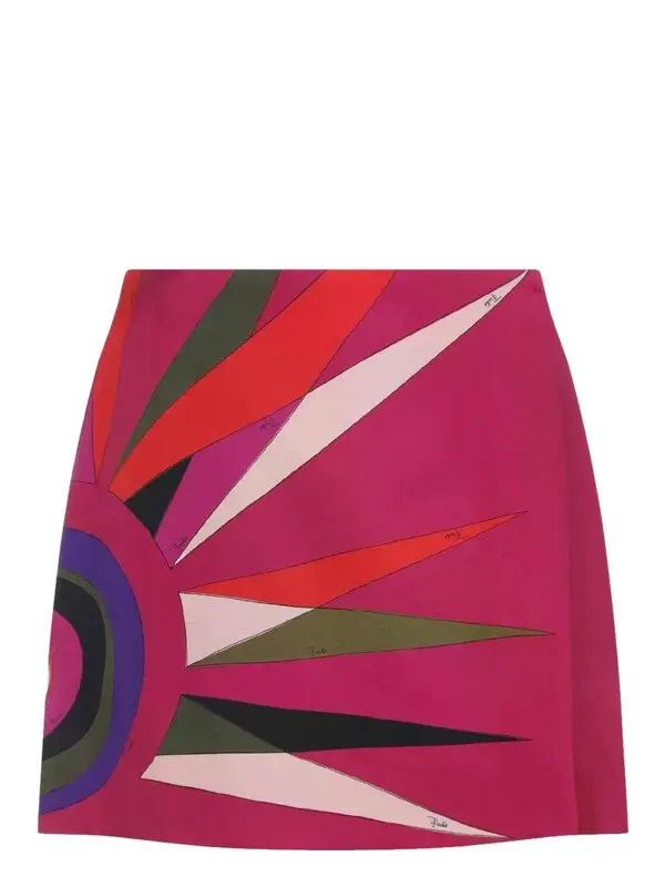 Emilio Pucci Hawaii-print Mini Skirt - Pink