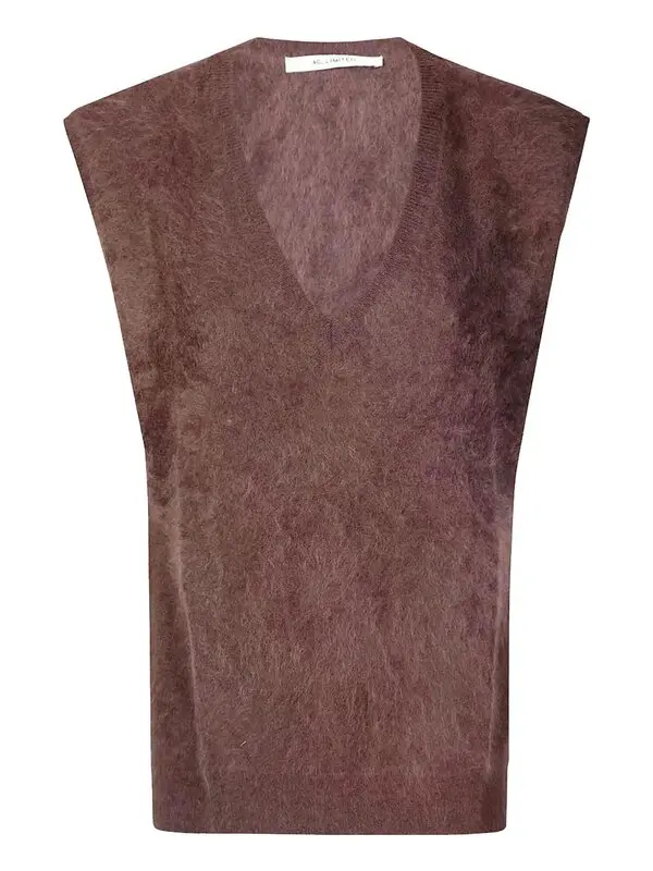 ABSOLUT CASHMERE Miriam V-neck Cashmere Vest - Brown