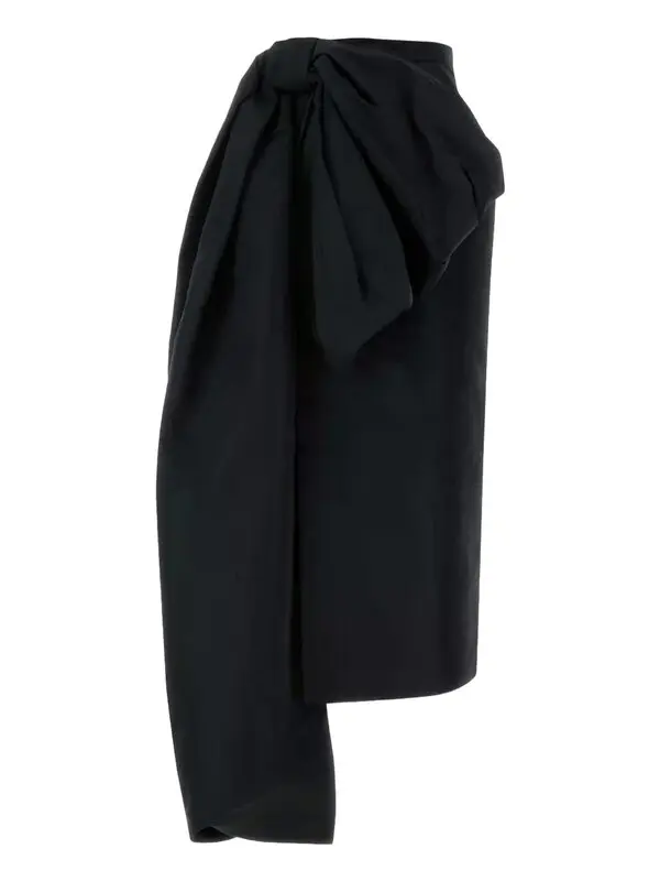 Givenchy Draped-bow Midi Skirt - Black