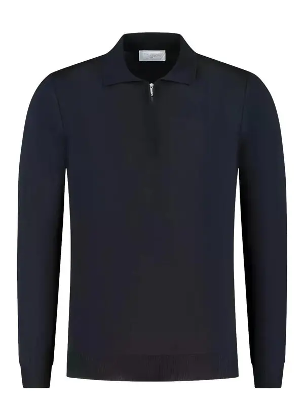 Marco Pescarolo Polo-collar Half-zip Sweater - Blue