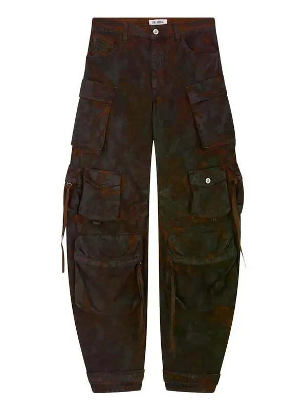 Attico Cargo Pocket Trousers - Brown