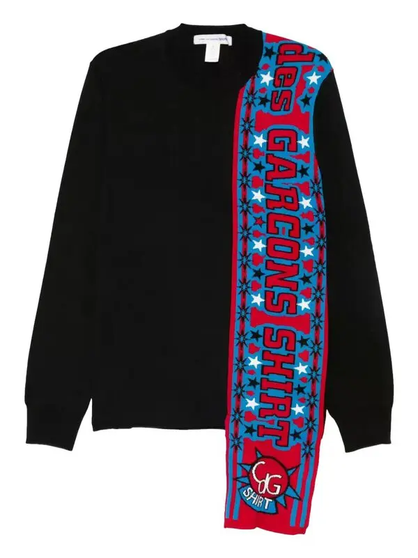 Comme Des Garçons Soccer Scarf Sweater - Black