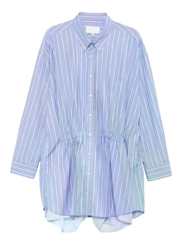 MAISON MARGIELA Striped Shirtdress - Blue