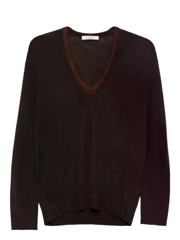 Dorothee Schumacher V-neck Long Sleeve Sweater - Brown