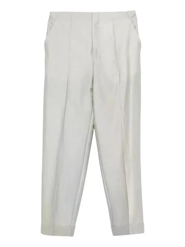 Alberta Ferretti Satin Trousers - Grey