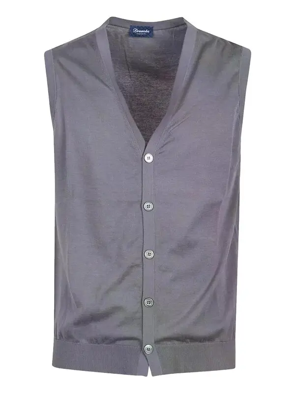 DRUMOHR V-neck Sleeveless Cardigan - Grey