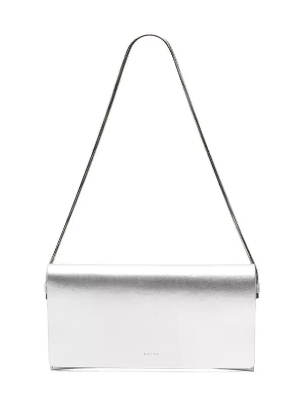 SALCE Anouk Metallic-effect Shoulder Bag - Silver