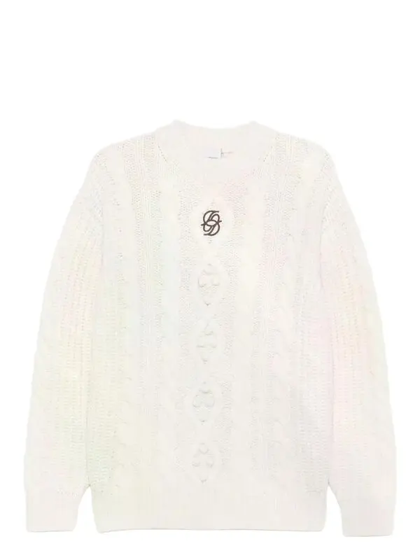 Drole De Monsieur Cable-knit Jumper - White
