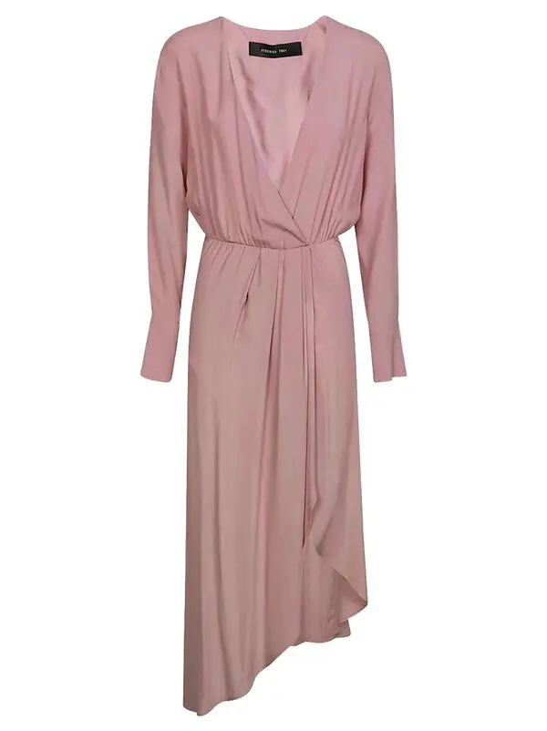 Federica Tosi Asymmetric Wrap Dress - Pink