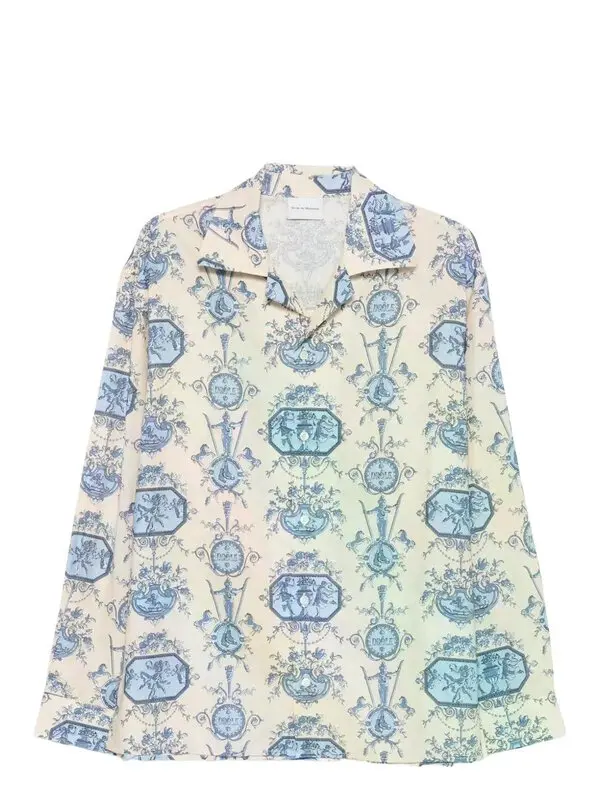 Drole De Monsieur Patineur-print Shirt - Neutrals