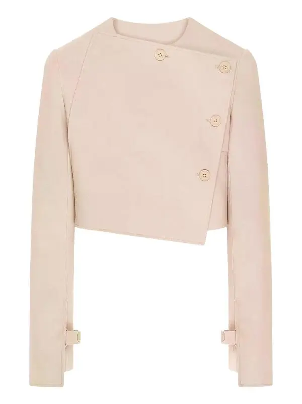 COURREGES Asymmetrical Button Jacket - Neutrals