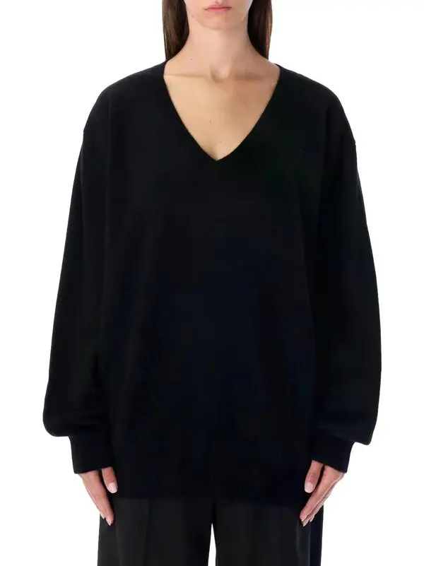 RHEA V-neck Cashmere Jumper - Black