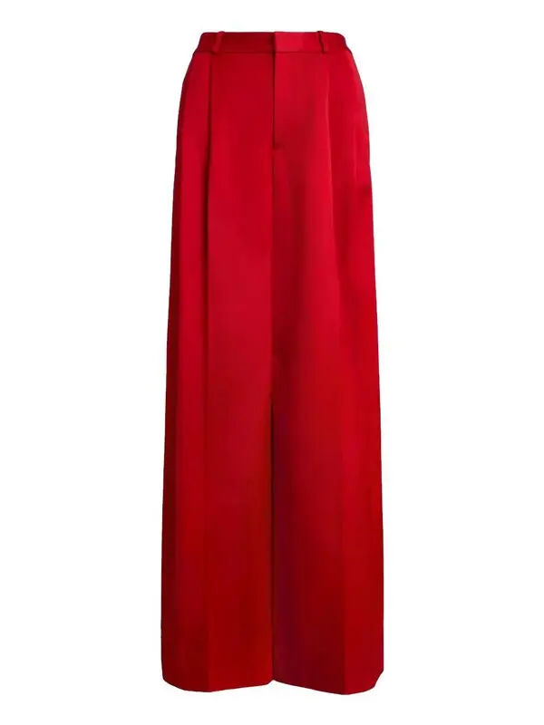 Polo Ralph Lauren Pleated Wide-leg Trousers - Red