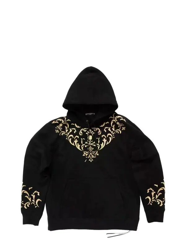 MASTERMIND WORLD Damask-skull Long-sleeve Hoodie - Black