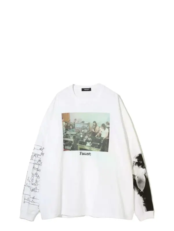 UNDERCOVERISM Faust-print Long-sleeve Sweater - White