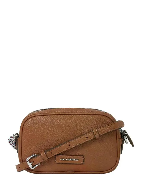 Karl Lagerfeld Embellishment-logo Crossbody Bag - Brown