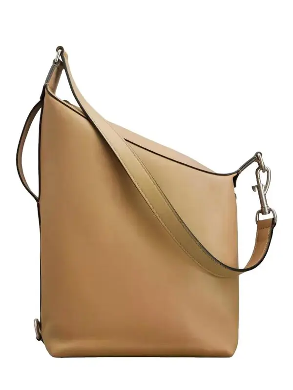 TOD'S Asymmetrical Leather Shoulder Bag - Brown