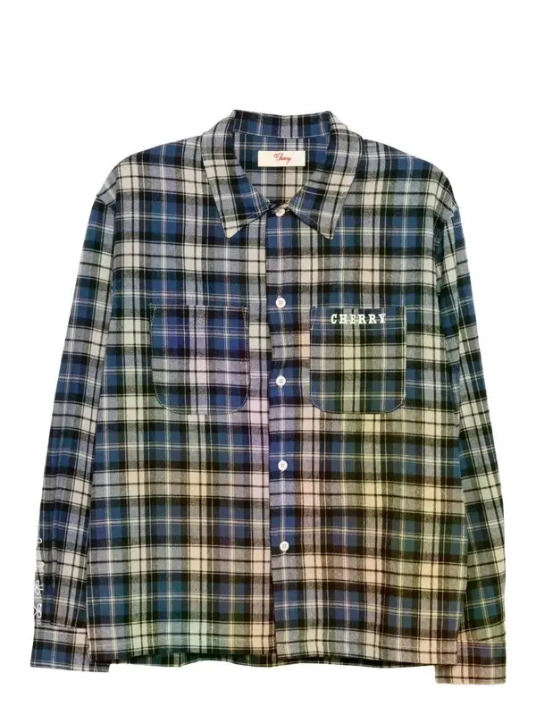 CHERRY LA Plaid Flannel Shirt - Blue
