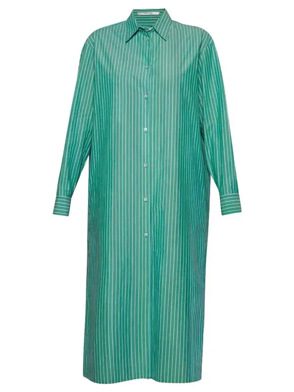 THE ROW Striped Shirt Dress - Green
