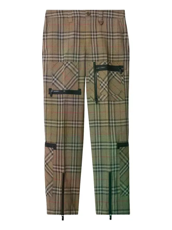 Burberry Vintage Check Cargo Trousers - Brown