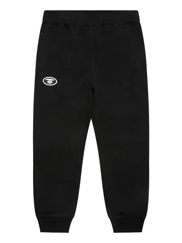 AAPE BY *A BATHING APE® Embroidered-logo Cuffed Track Pants - Black