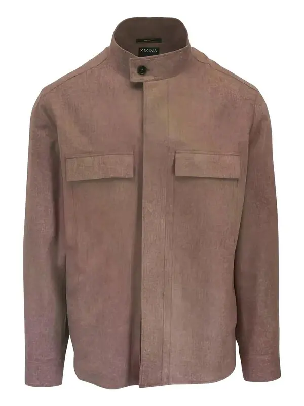 Zegna Oasi Cashmere Mock-neck Jacket - Brown