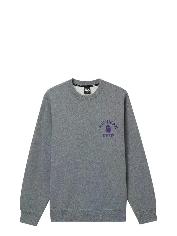 FINGERCROXX Graphic-print Crew-neck Sweatshirt - Grey