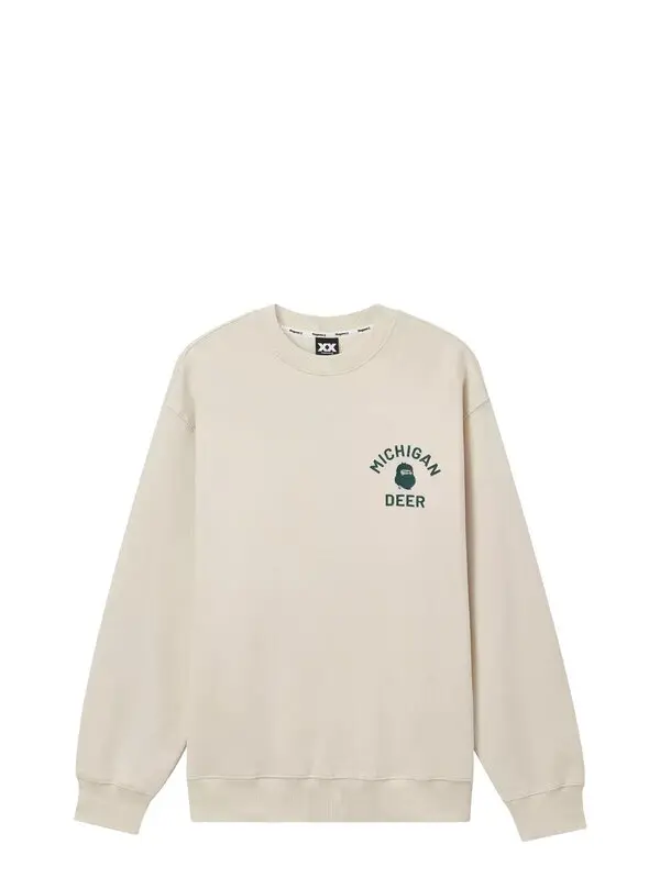 FINGERCROXX Cotton Crewneck Sweatshirt - Neutrals