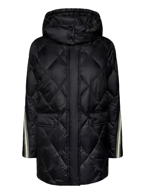 ELENA MIRO` Quilted Stripe-detail Jacket - Black