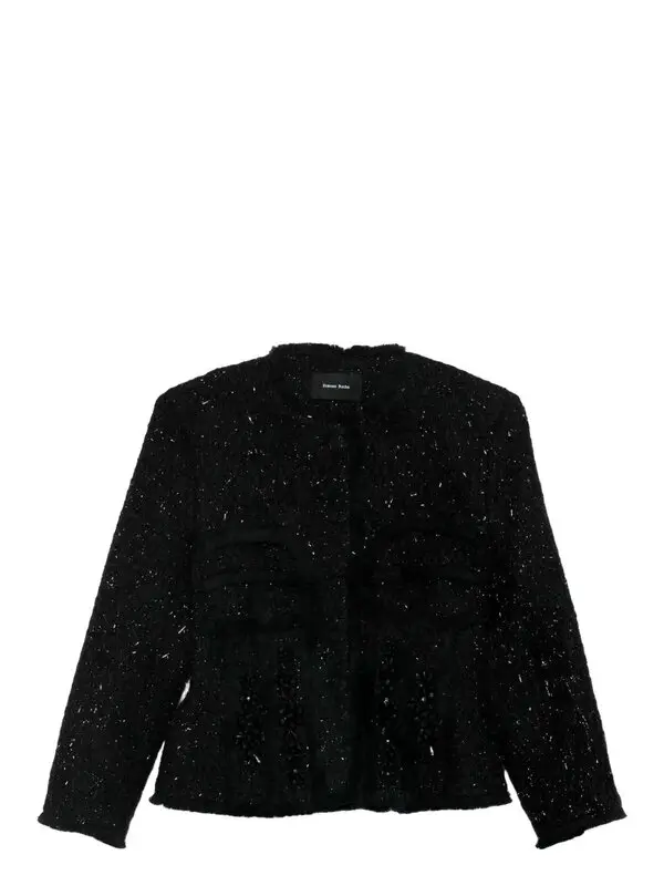 Simone Rocha Sequin-embellished Tweed Jacket - Black
