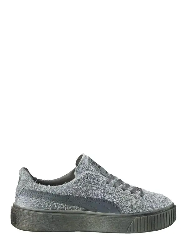 PUMA Elemental Platform Textured Suede Sneakers - Grey
