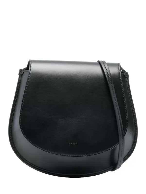 SALCE Deva Leather Shoulder Bag - Black