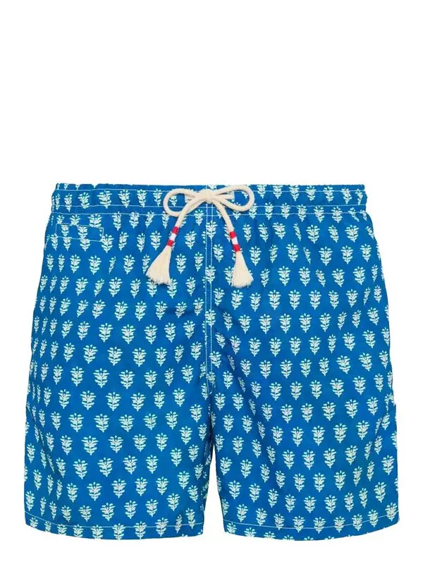 MC2 SAINT BARTH Caprese Printed Swim Shorts - Blue