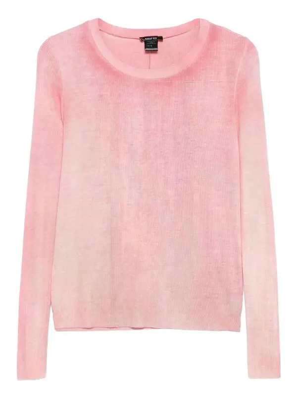 Avant Toi Long-sleeve Ribbed Sweater - Pink
