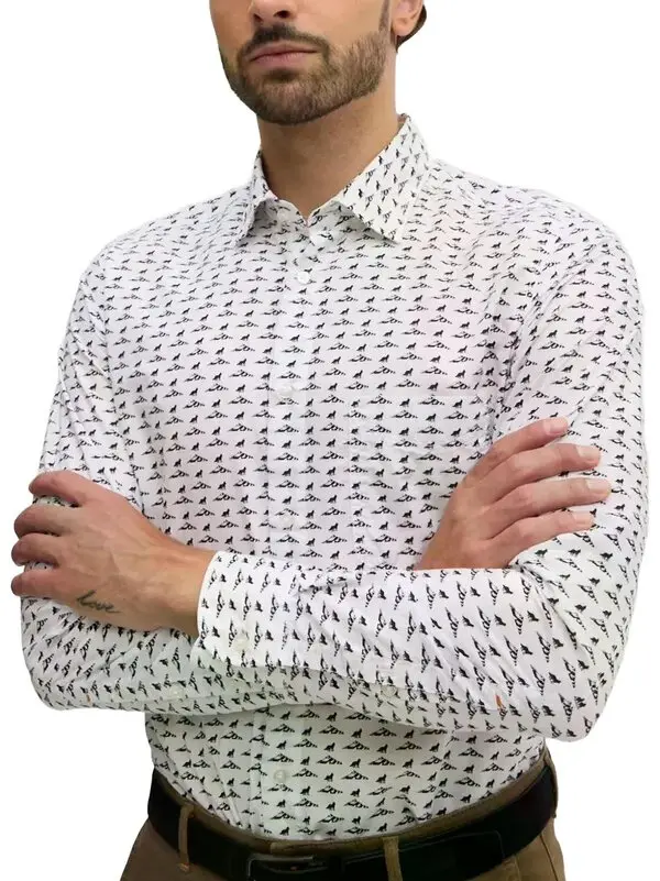 BOSS Pattern-print Shirt - White