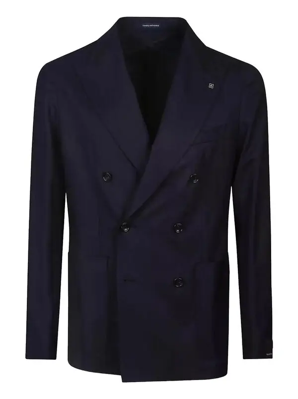 Tagliatore Double-breasted Wool Jacket - Blue