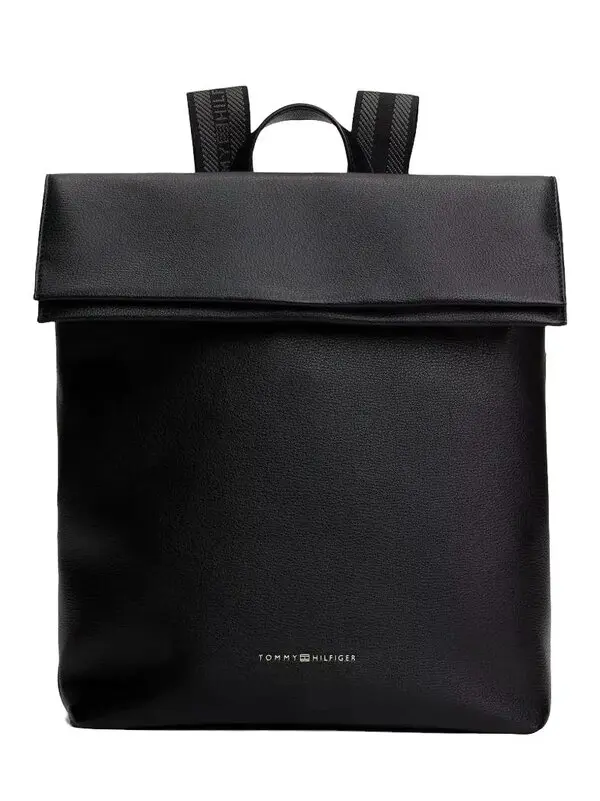 Tommy Hilfiger Foldover Backpack - Black