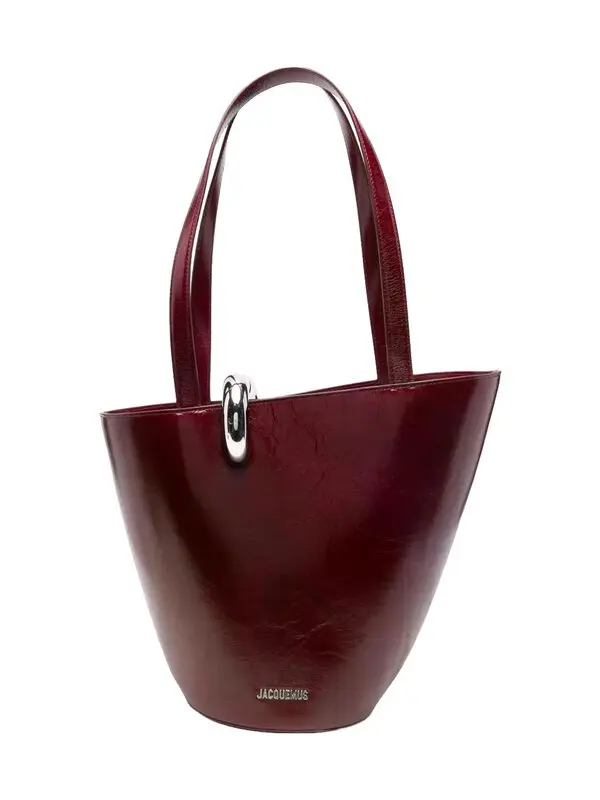 Jacquemus Le Bambola Moyen Leather Bucket Bag - Red