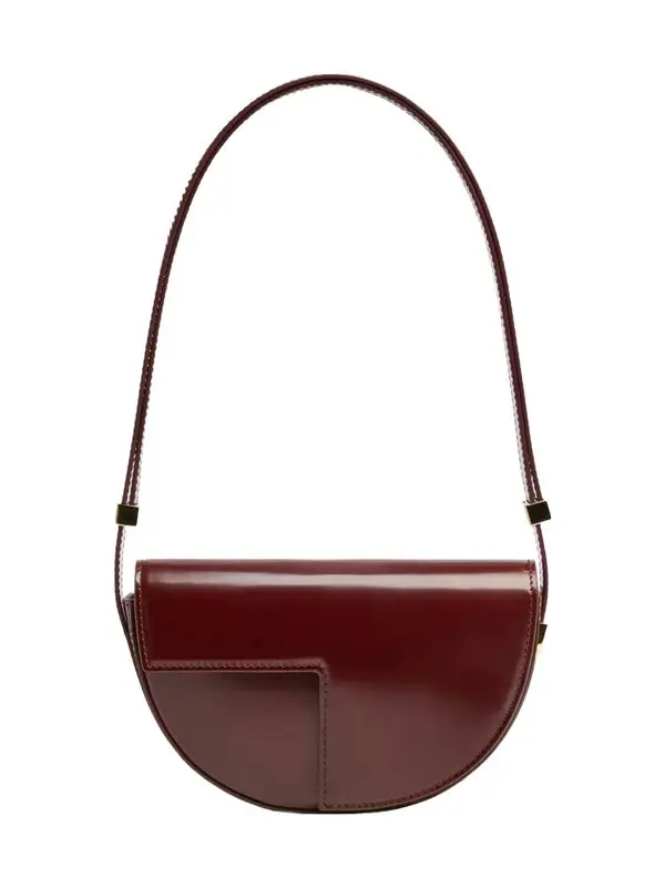 Patou Le Half-moon Leather Shoulder Bag - Red