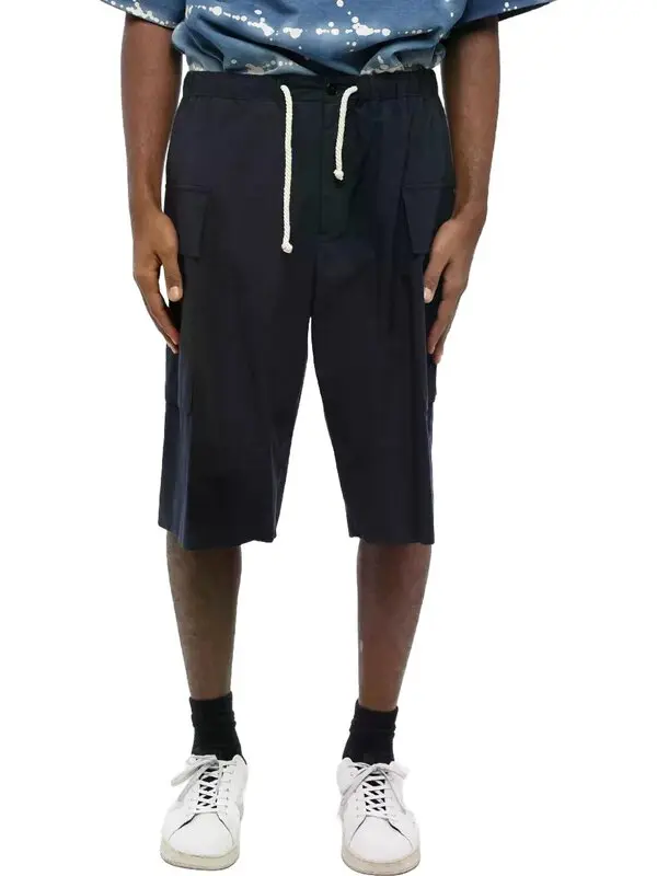 JIL SANDER Drawstring Cargo Shorts - Black