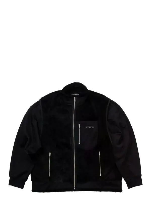 MASTERMIND WORLD Sherpa Skull Layered Jacket - Black