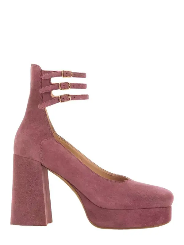 Chloé 100mm Triple-buckle Platform Pumps - Pink