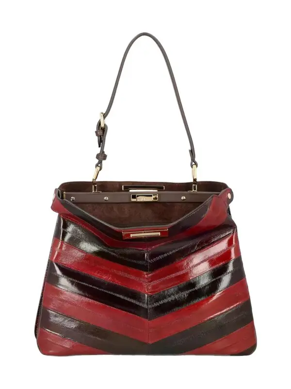 Fendi Peekaboo Soft Shoulder Bag - Brown