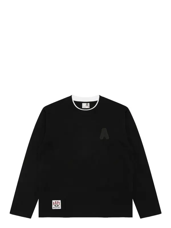 AAPE BY *A BATHING APE® Crew-neck Long-sleeve T-shirt - Black