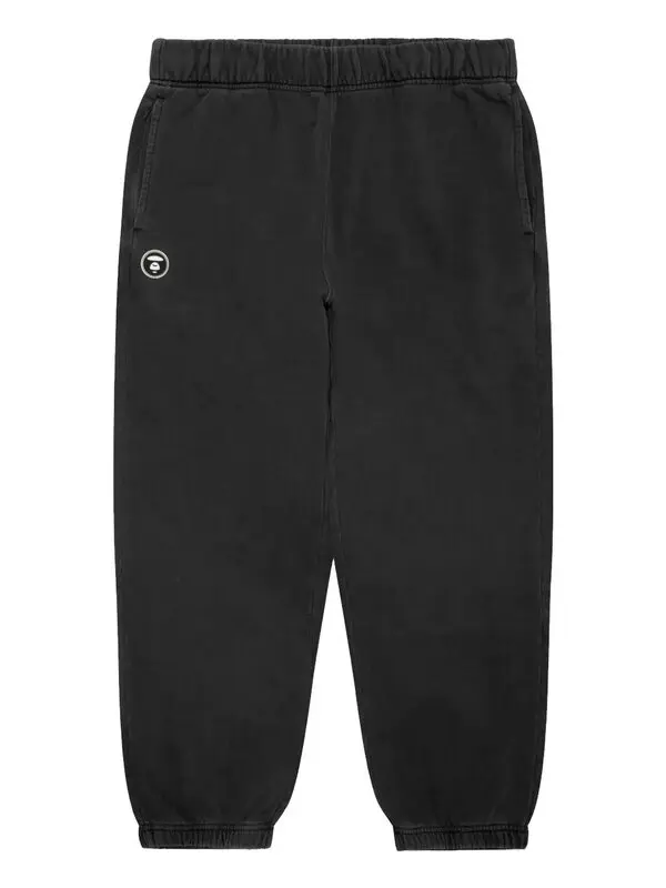 AAPE BY *A BATHING APE Logo-patch Cuffed Track Pants - Black
