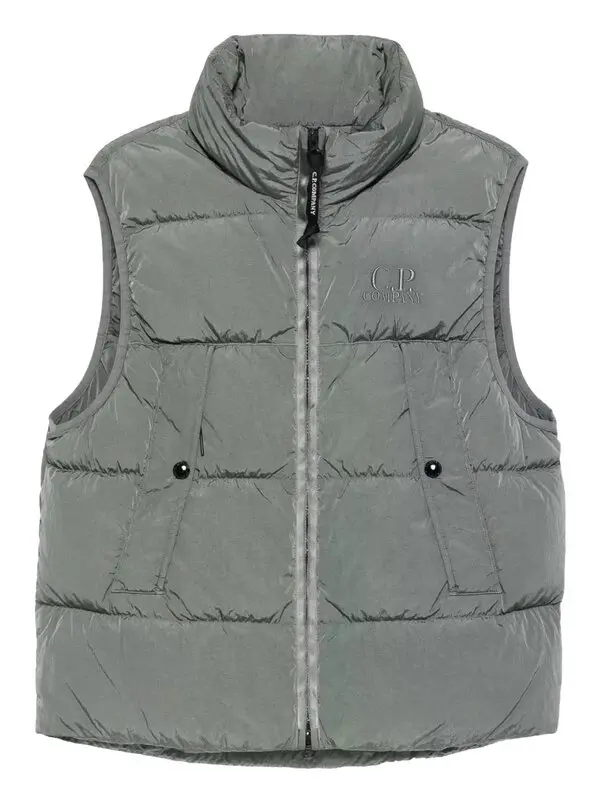 C.P. COMPANY Quilted Zip-front Vest - Grey