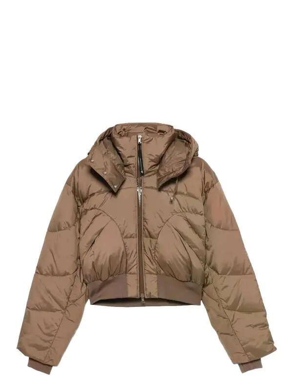 Adidas By Stella McCartney Hooded Quilted Jacket - Brown