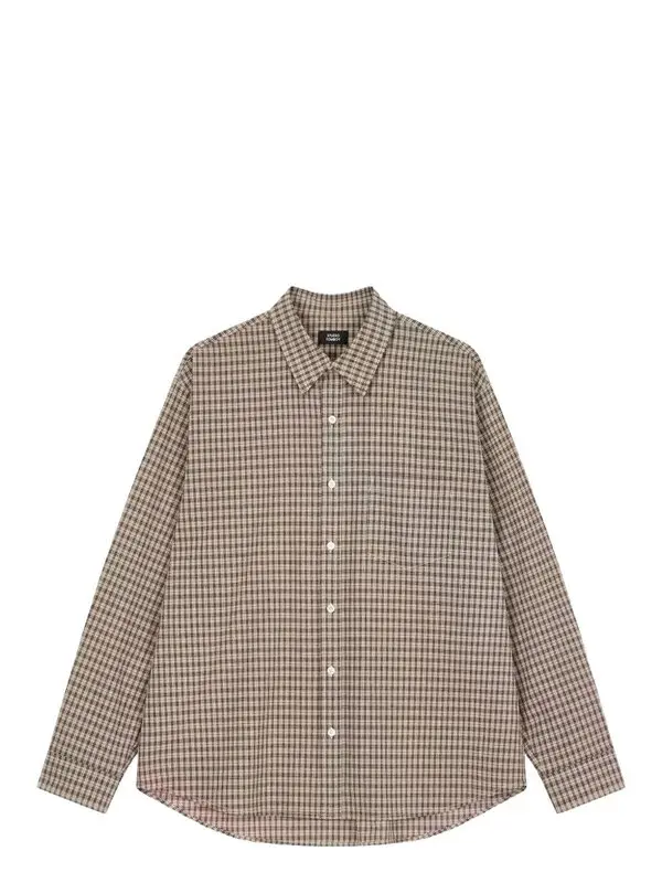 STUDIO TOMBOY Checked Cotton Shirt - Neutrals
